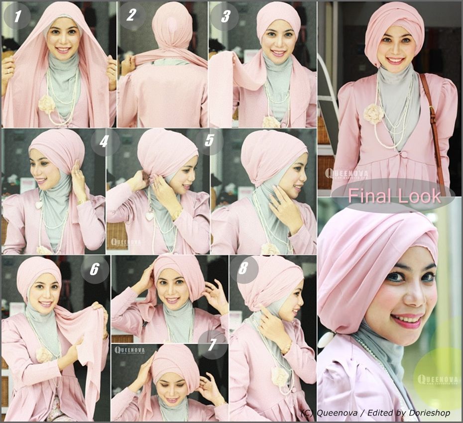 8 Tutorial Hijab yang Bisa Kamu Coba Tanpa Menggunakan Banyak Jarum