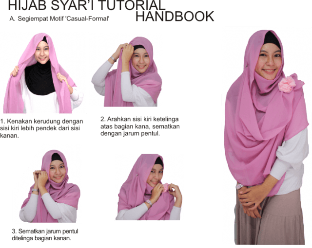 8 Tutorial Hijab Menutup Dada, Bergaya Sedikit Berbeda