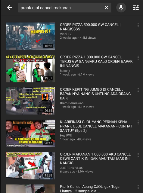 Makin Bikin Trauma, Tren Prank Ojol di YouTube Ternyata Berdampak ...