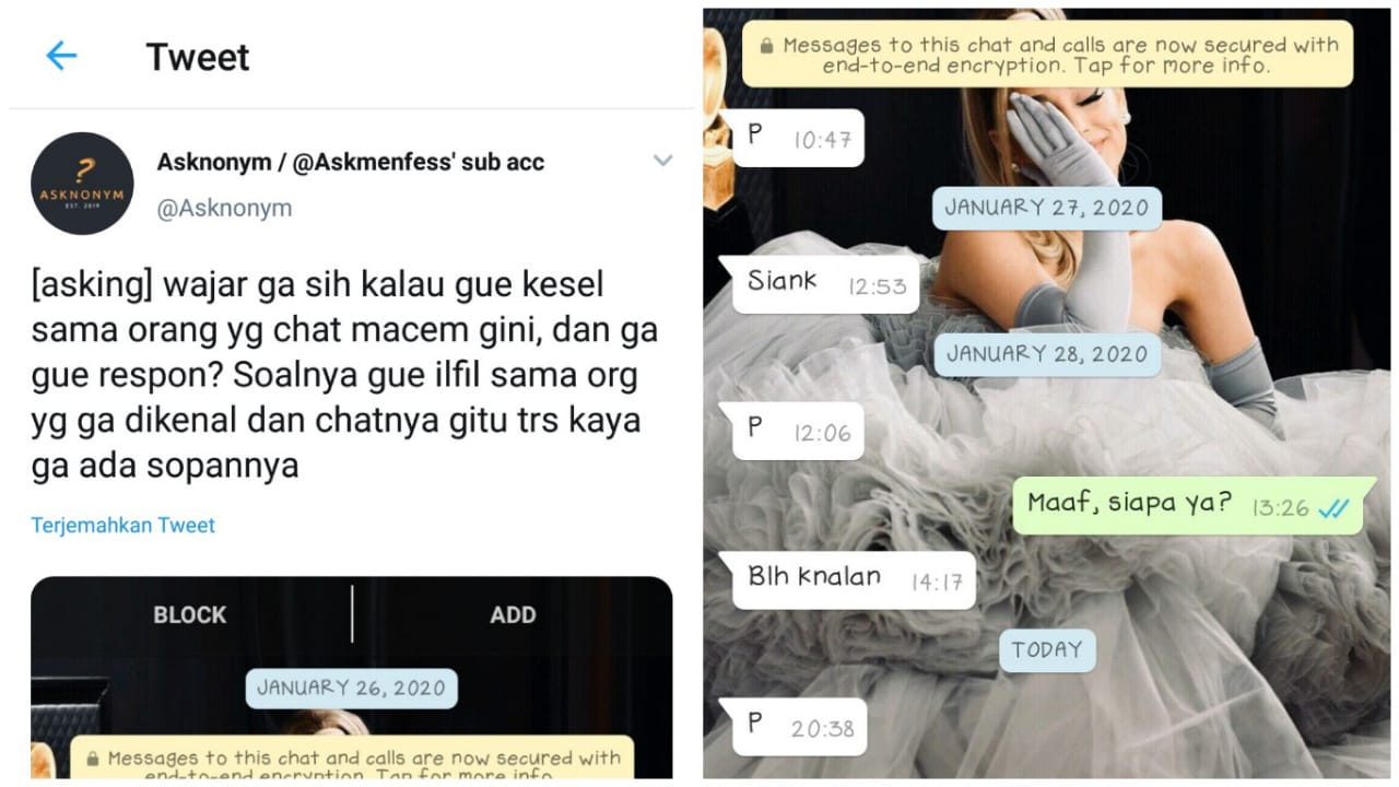 Fenomena Chat "P" yang Nggak Kunjung Hilang di Tahun 2020. Kenalan ...