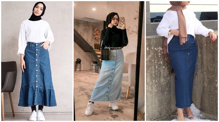 5 Cara Tampil Ideal dengan Rok Jeans; Buat yang Badannya Kecil Sampai ...