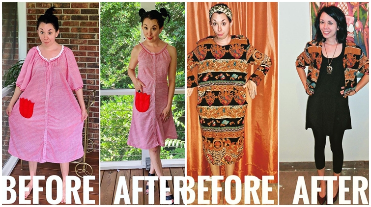 Wanita 38 Tahun Sukses Ubah Baju yang Ia Beli Bekas Jadi Super Elegan ...