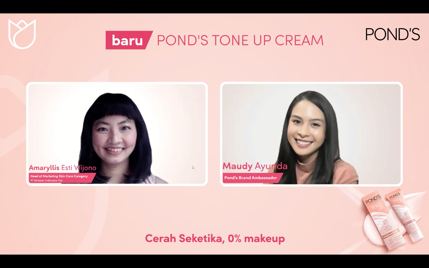 POND'S Luncurkan Inovasi Terbaru 100% Cerah Natural Seketika 0% Makeup ...