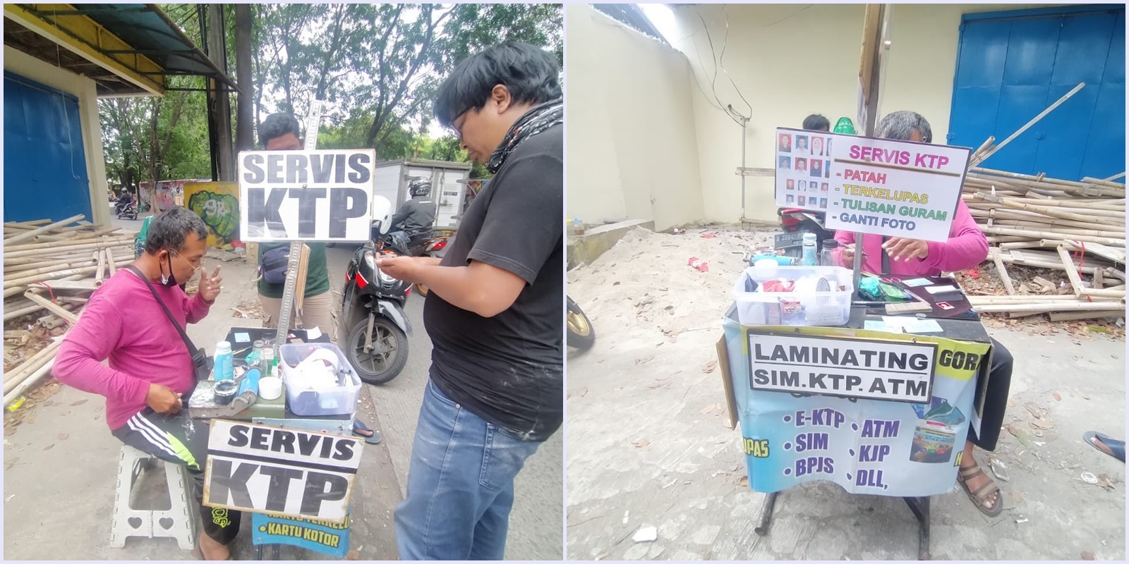 Viral Jasa Servis KTP Rusak ini Sungguh Unik. Kayaknya Kartu Timezone juga Bisa Dibenerin nih