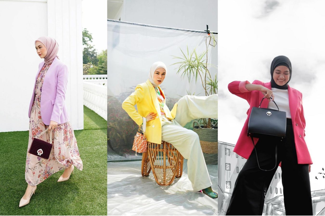 9 Ide Padu Padan Blazer Warna-warni Cerah ala Para Seleb. Seru Banget ...