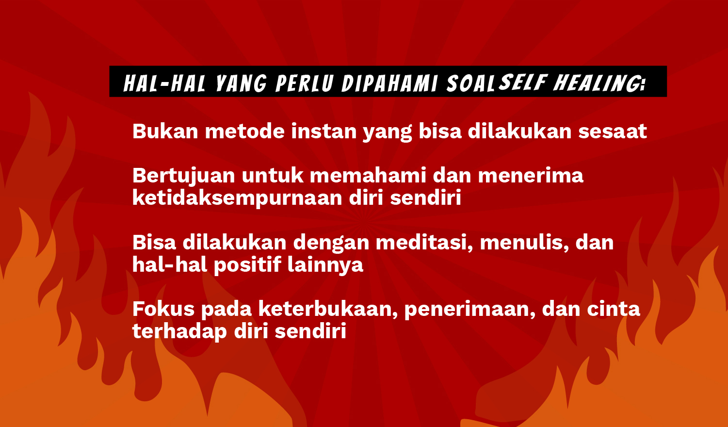Self Healing yang Tepat Bukan Sekadar Meluapkan Emosi Sesaat, Butuh ...