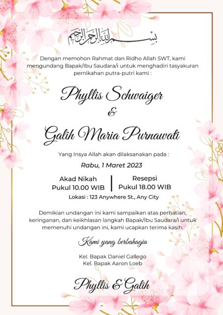 Contoh Kata-Kata Undangan Pernikahan, Singkat Namun Berkesan