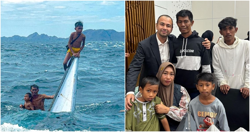 Foto Nelayan dan 2 Anaknya yang Terombang-ambing di Laut Viral, Raffi ...
