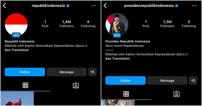 Gebrakan Baru, Negara dan Presiden Repulik Indonesia Kini Punya Akun Instagram Resmi