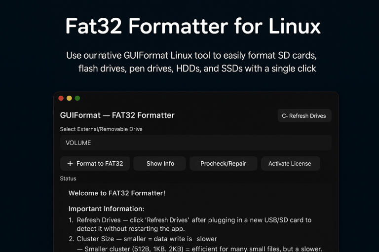 GUIFormat: Cara Praktis Format FAT32 untuk SD Card dan Flash Drive di Windows & Mac